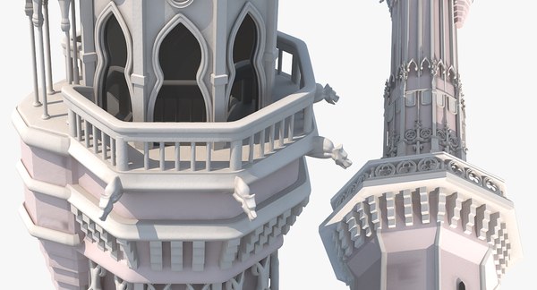 3D magic castle spire - TurboSquid 1439219