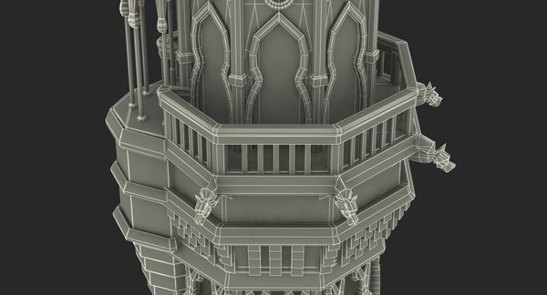 3D magic castle spire - TurboSquid 1439219