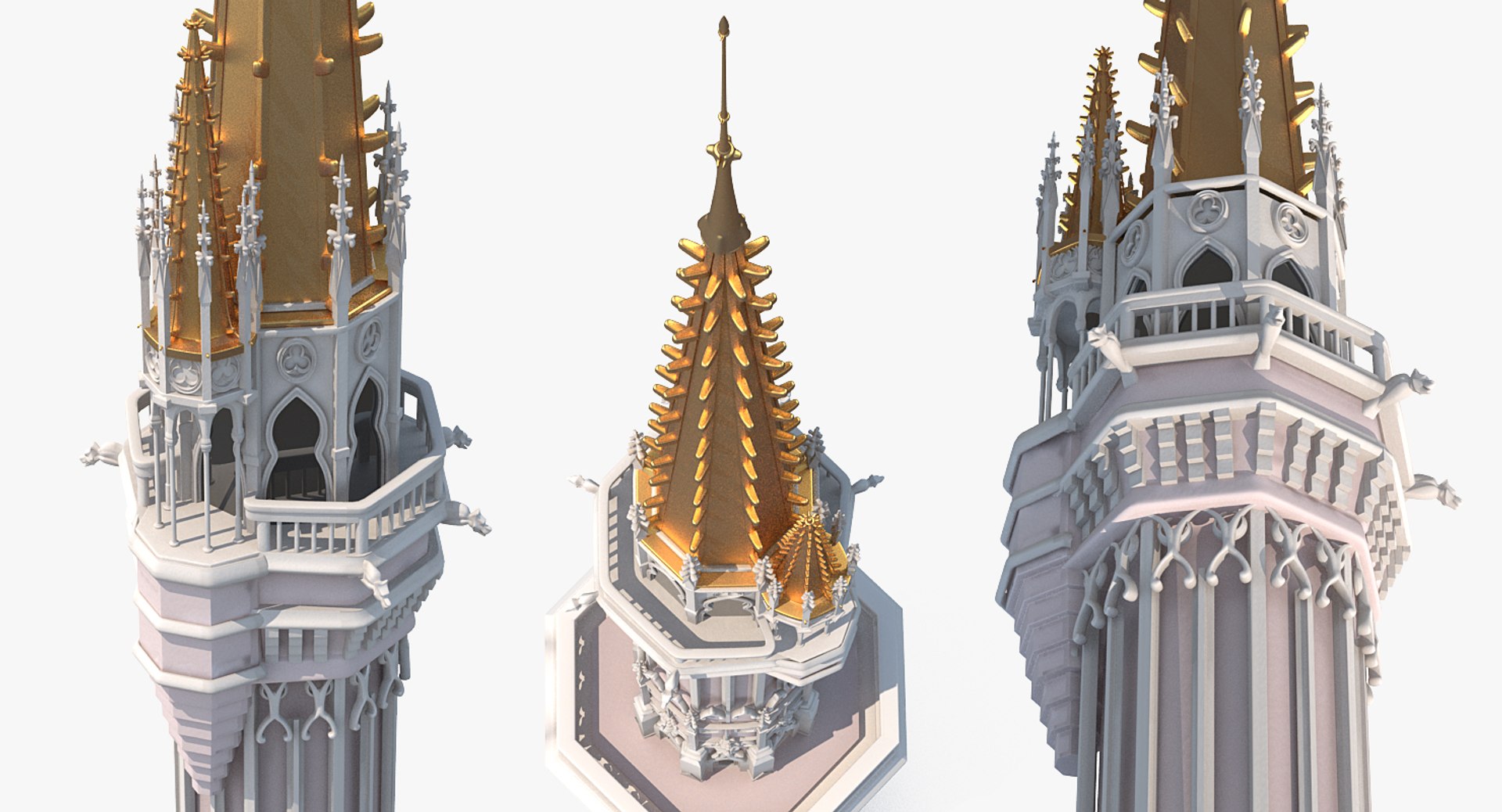3D Magic Castle Spire - TurboSquid 1439219