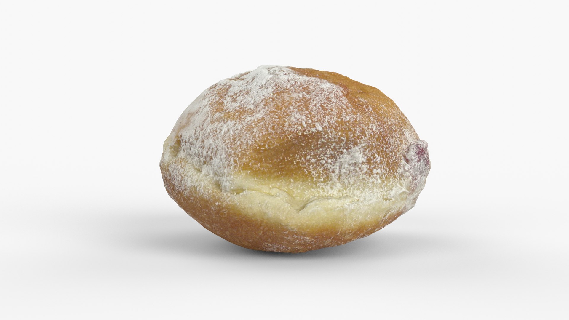 3D Photorealistic 3D Scan Of Jelly Donut Or German Jam Doughnut Model ...