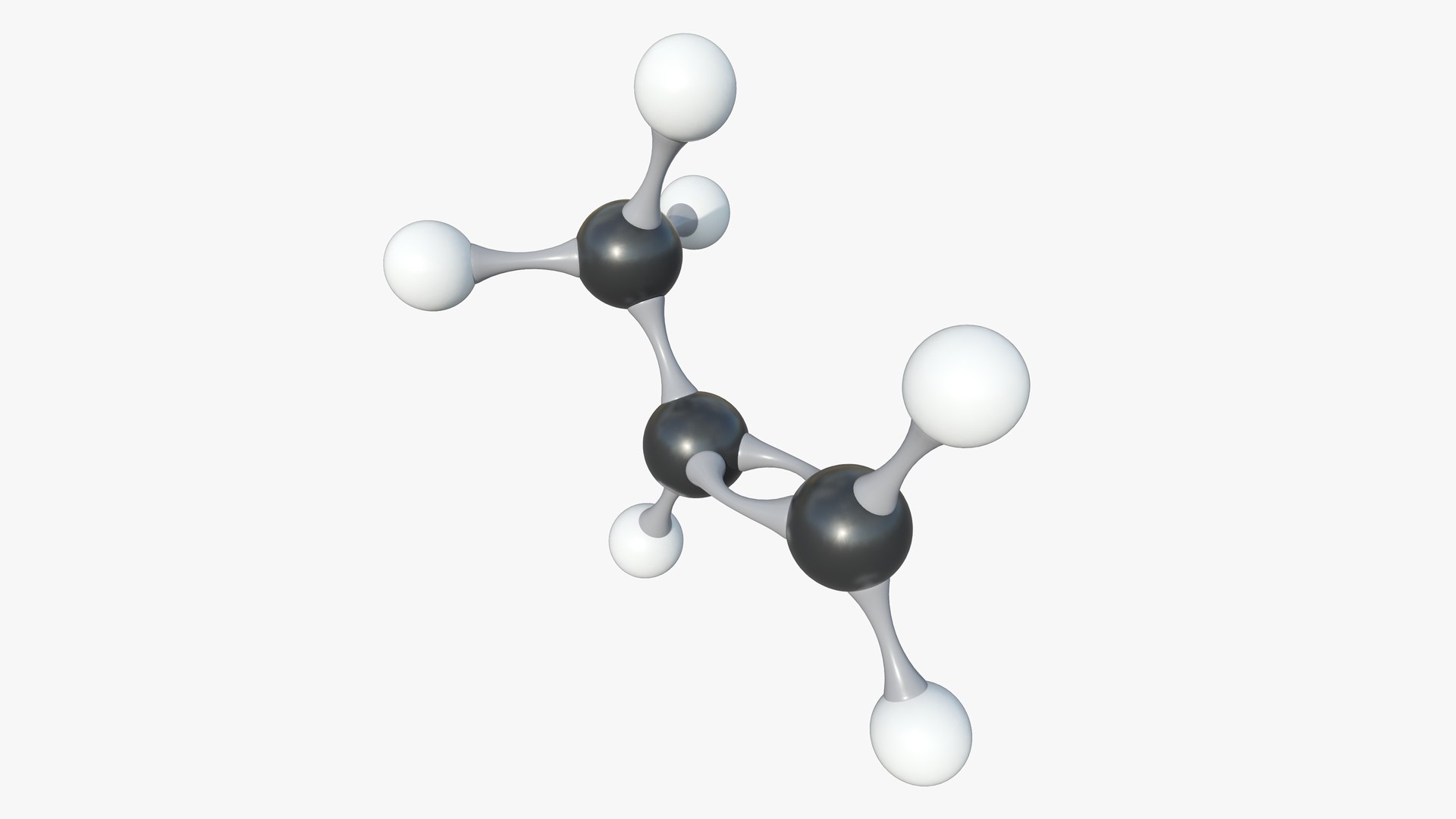 Propene Molecule With PBR 4K 8K 3D model - TurboSquid 1945383