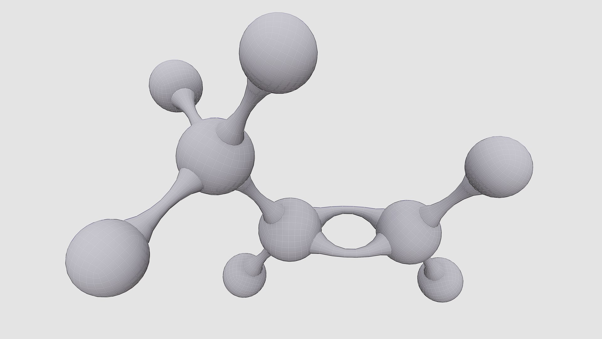 Propene Molecule With PBR 4K 8K 3D model - TurboSquid 1945383