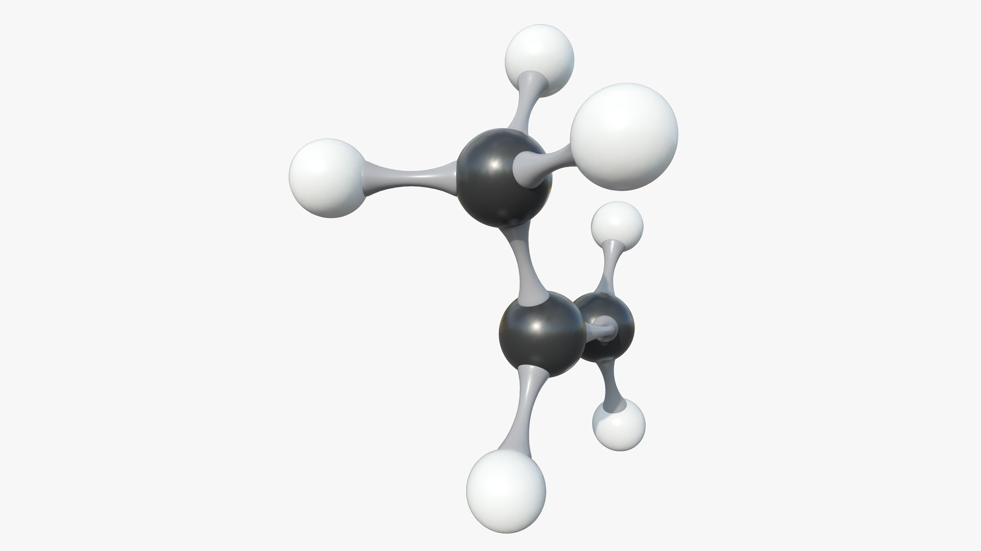 Propene Molecule With PBR 4K 8K 3D model - TurboSquid 1945383