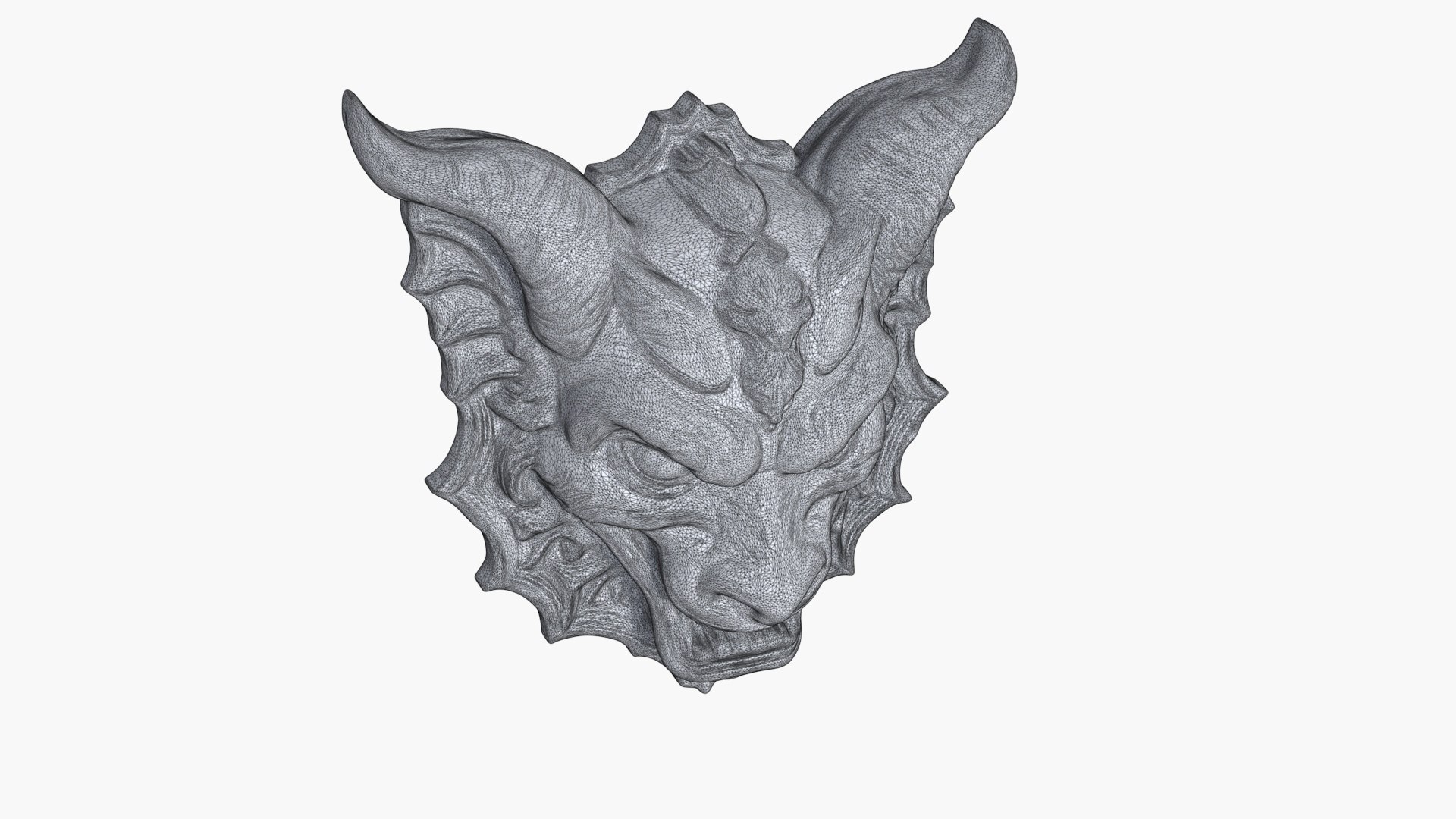 3D Model Gargoyle Head Relief 10 - TurboSquid 2289344