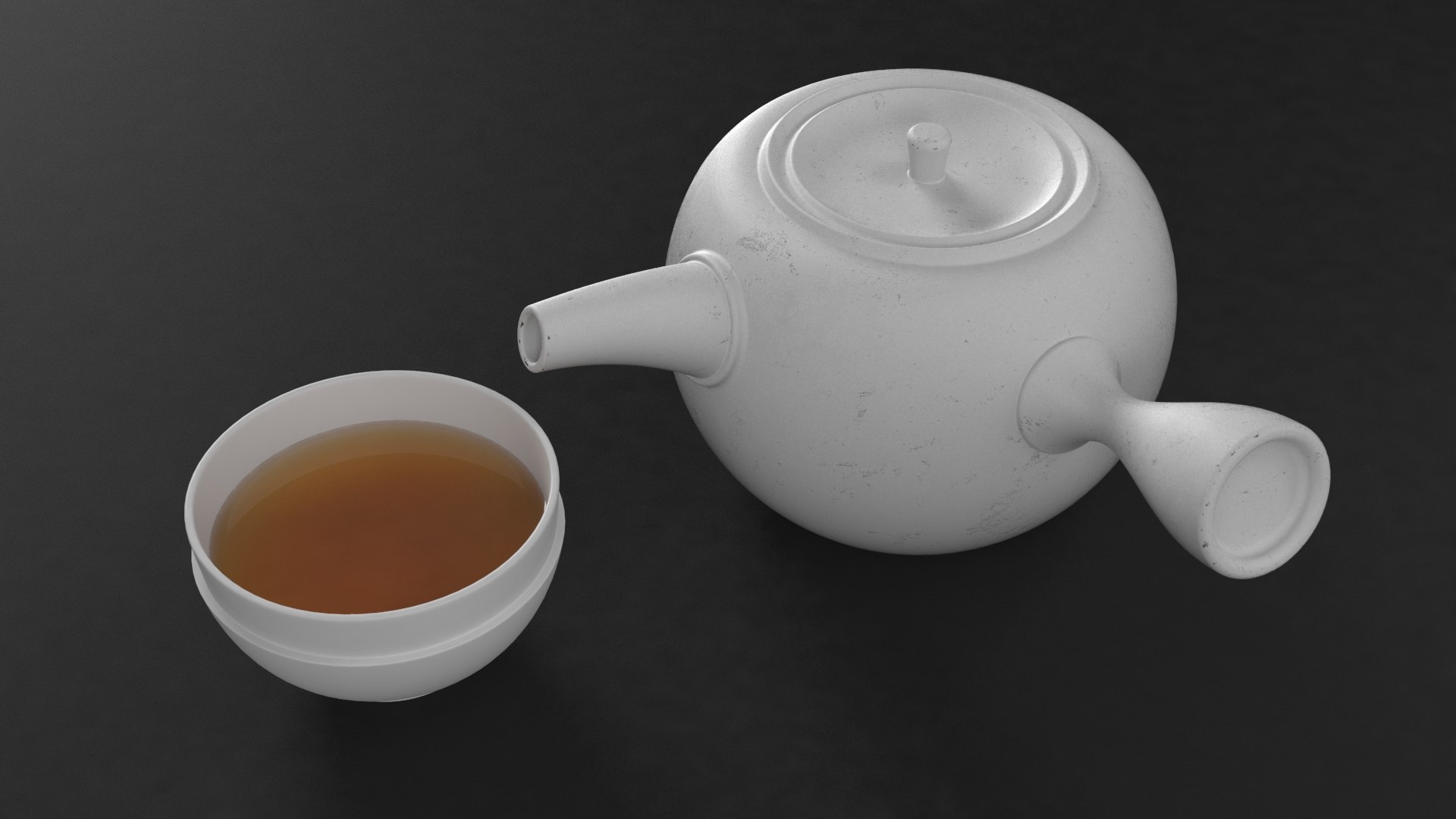 3D Teapot with green tea - TurboSquid 2003297