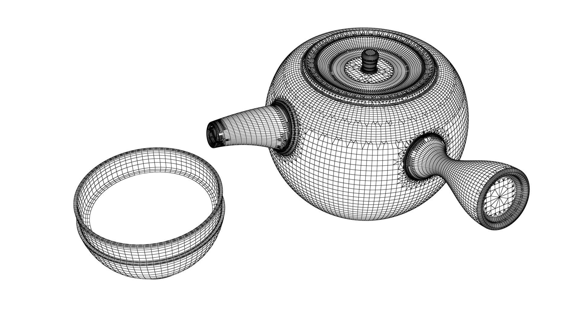 3D Teapot with green tea - TurboSquid 2003297