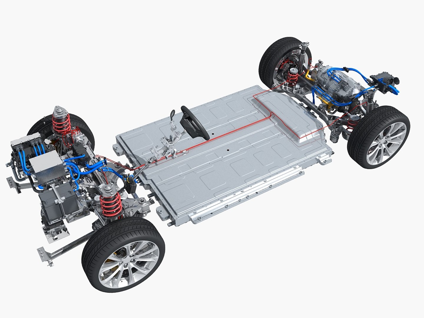 Chassis And Electric Vehicle Chassis 3D Model - TurboSquid 2038546