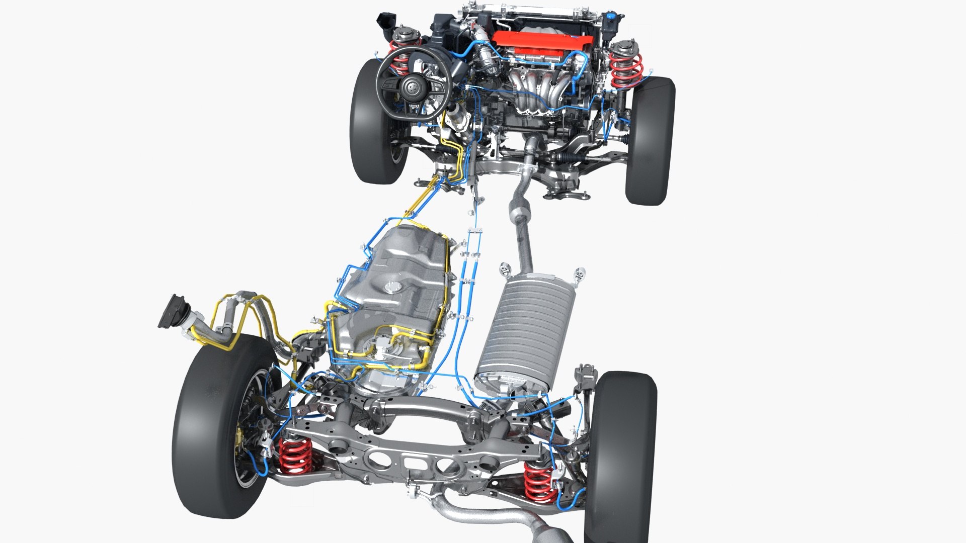 Chassis And Electric Vehicle Chassis 3D Model - TurboSquid 2038546