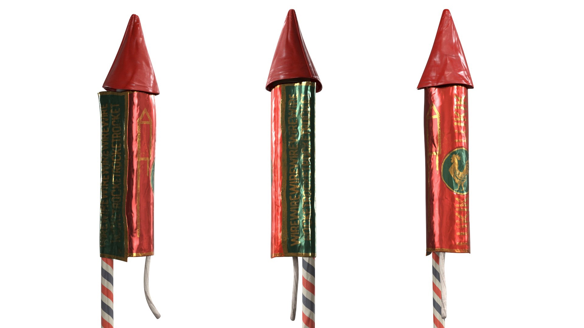 Firecracker Rocket 3D Model - TurboSquid 2279810