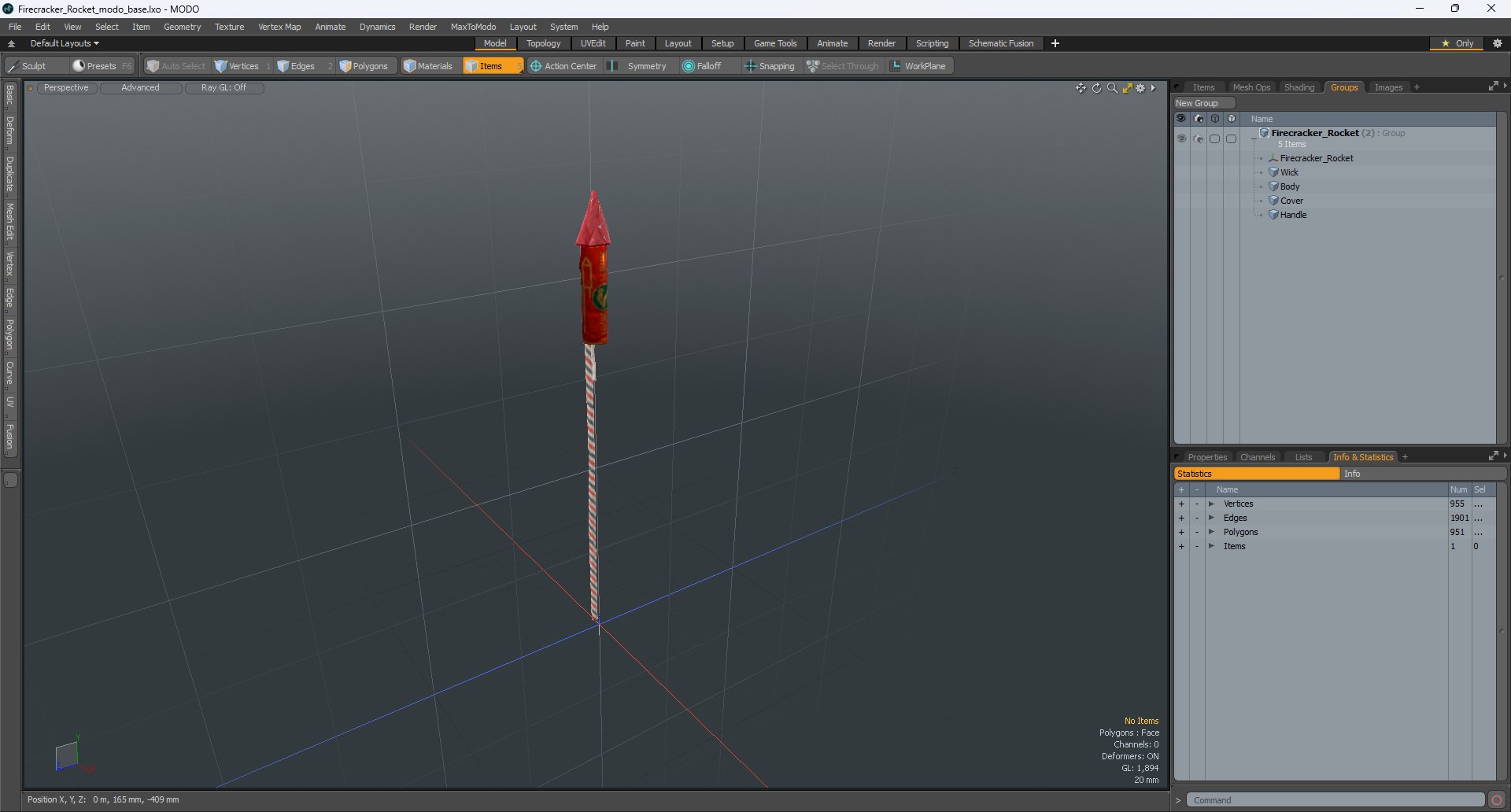 Firecracker Rocket 3D Model - TurboSquid 2279810