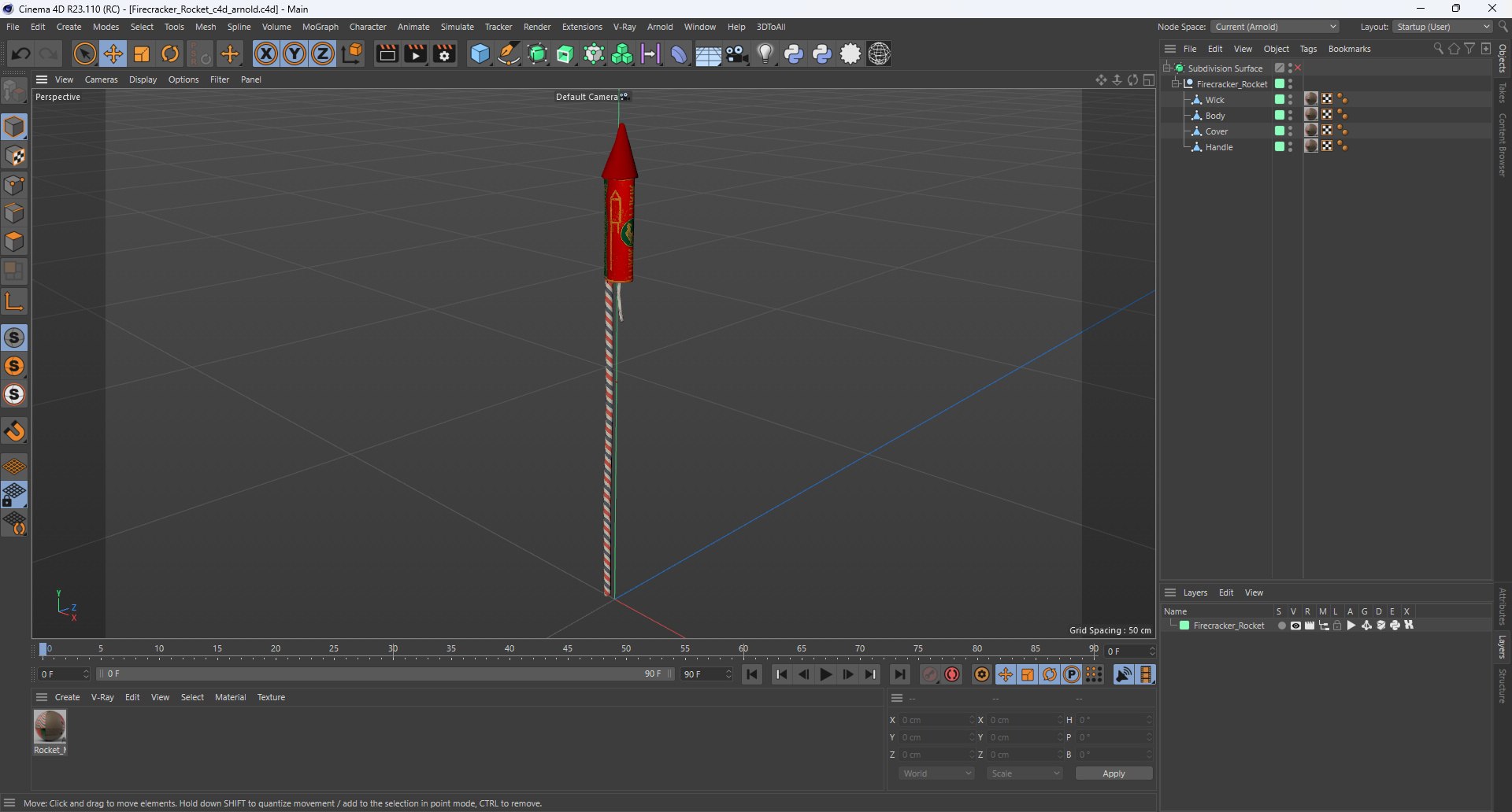Firecracker Rocket 3D Model - TurboSquid 2279810
