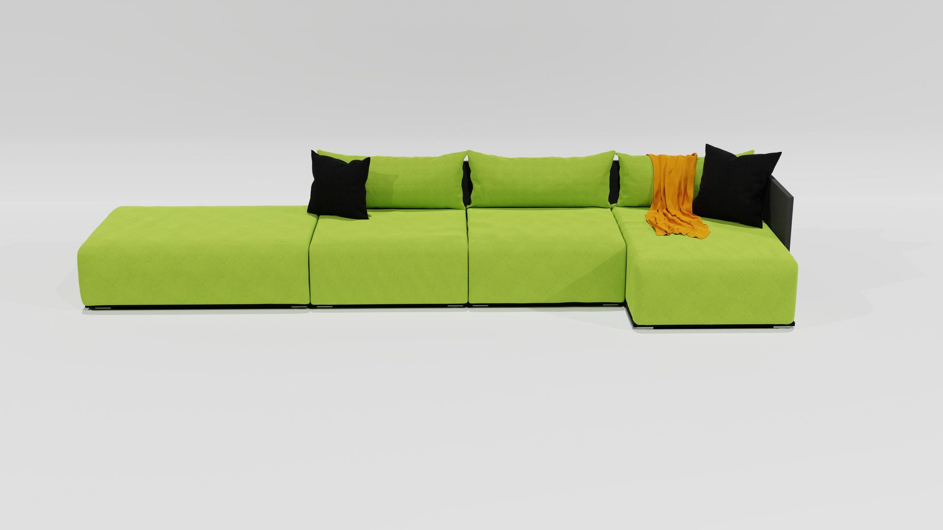 Modern Sofa Green Lime with Chase de Long 3D - TurboSquid 2087174