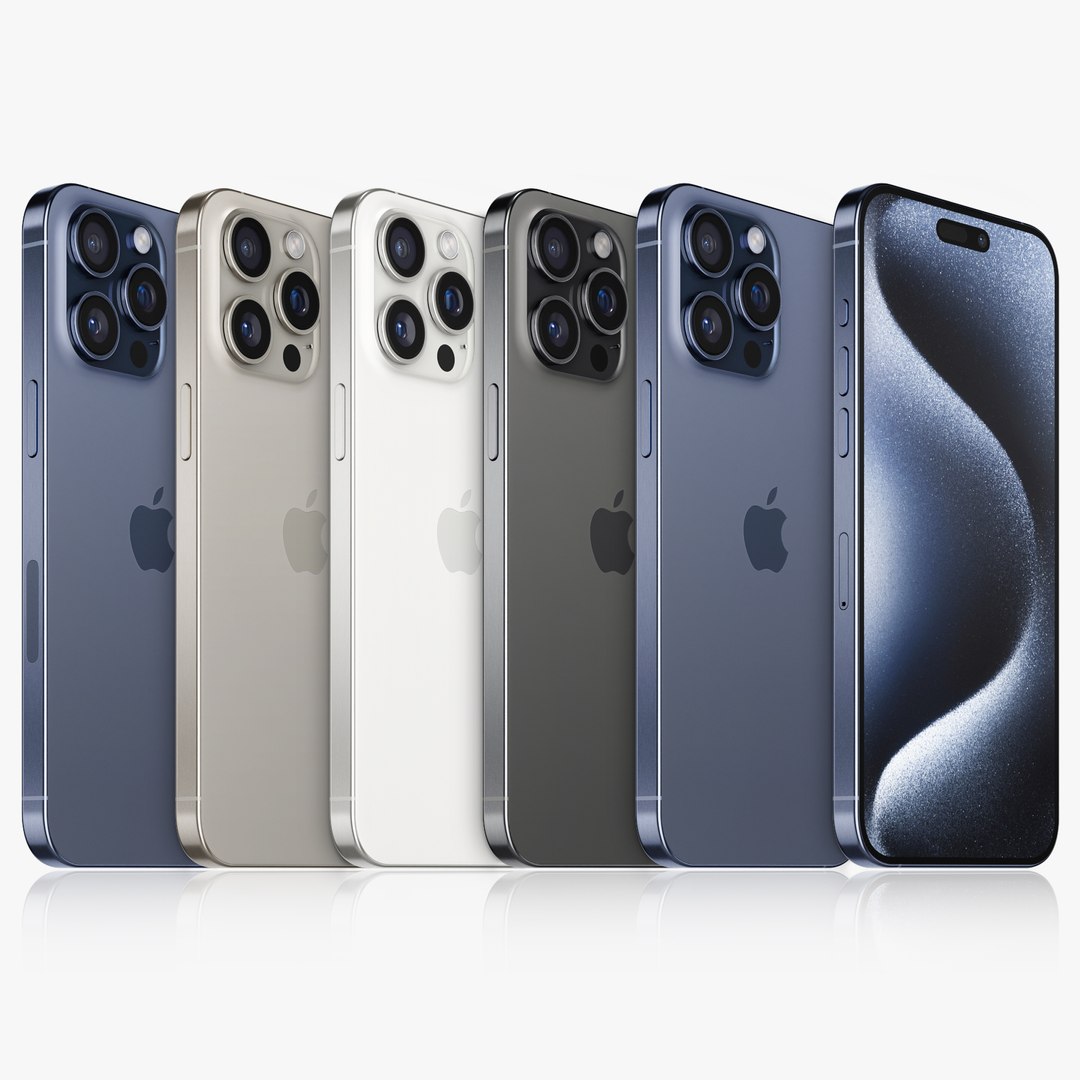 3D Apple iPhone 15 pro MAX all colors - TurboSquid 2137927