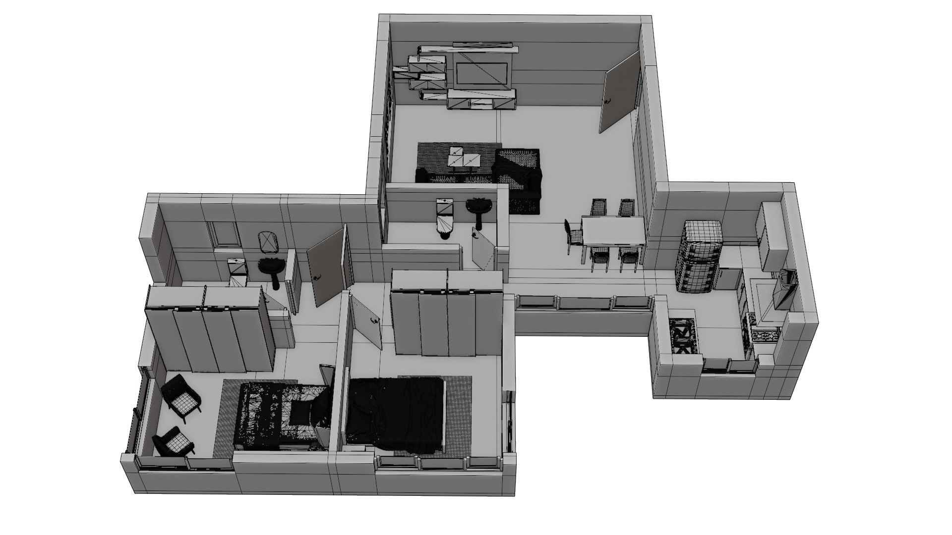 3D Floor Plan Model 28 3D - TurboSquid 1971223