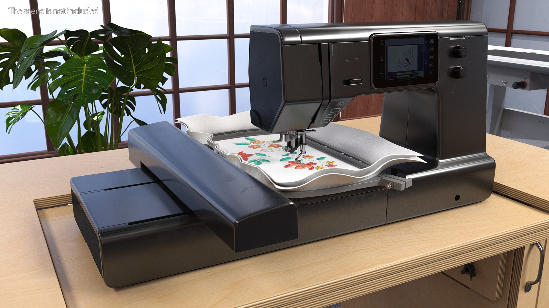 3D Model Embroidery Machine Black Screen On - TurboSquid 2193936