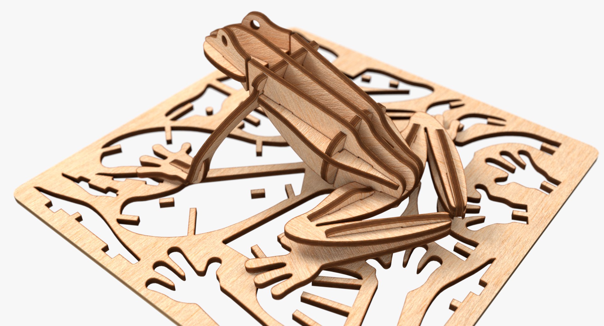 Frog Laser Cut Animation 3D Model - TurboSquid 1318569