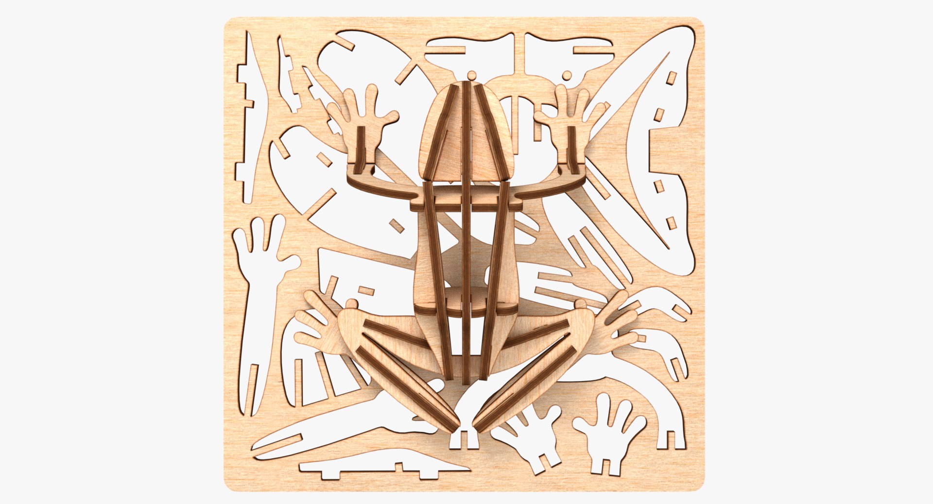 Frog Laser Cut Animation 3D Model - TurboSquid 1318569