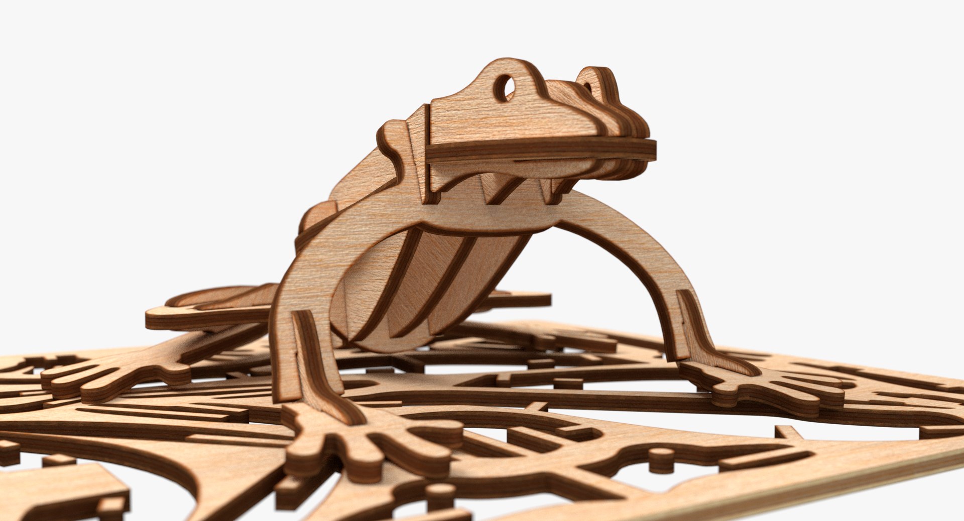Frog Laser Cut Animation 3D Model - TurboSquid 1318569