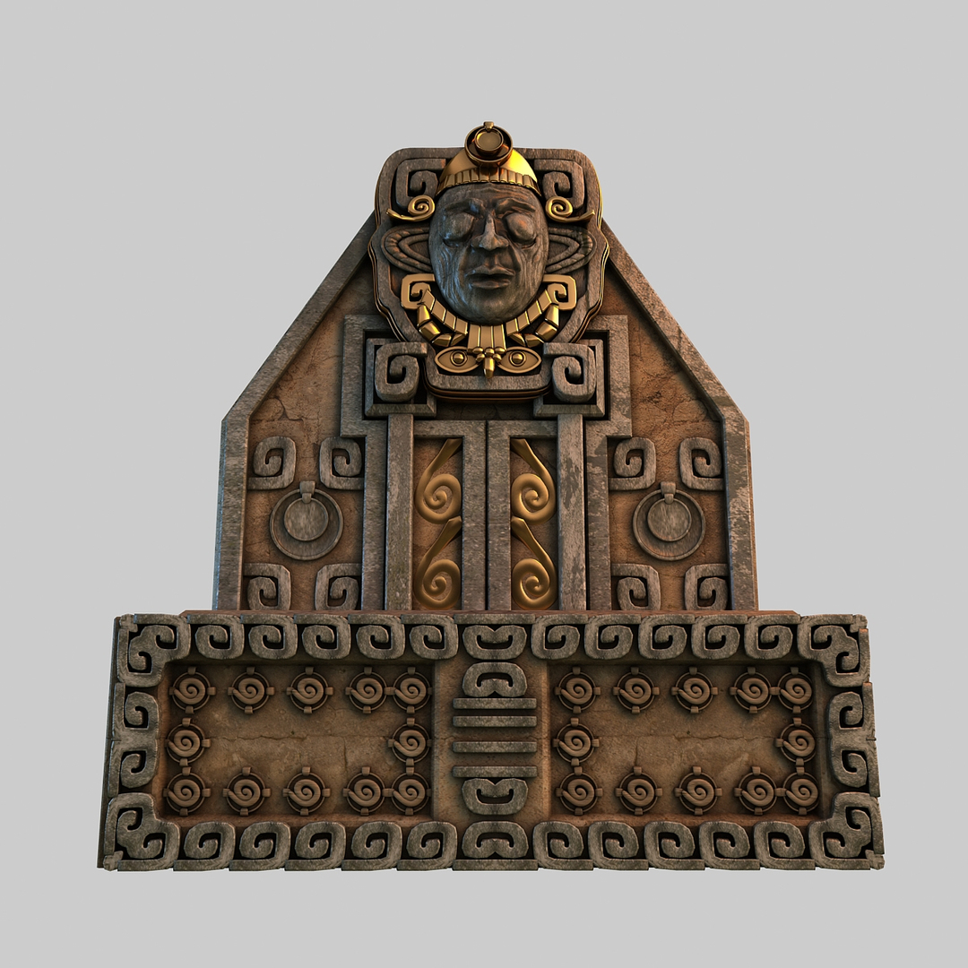 aztec altar obj
