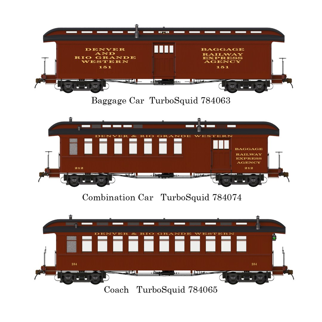 Narrow Gauge Passenger Cars Obj