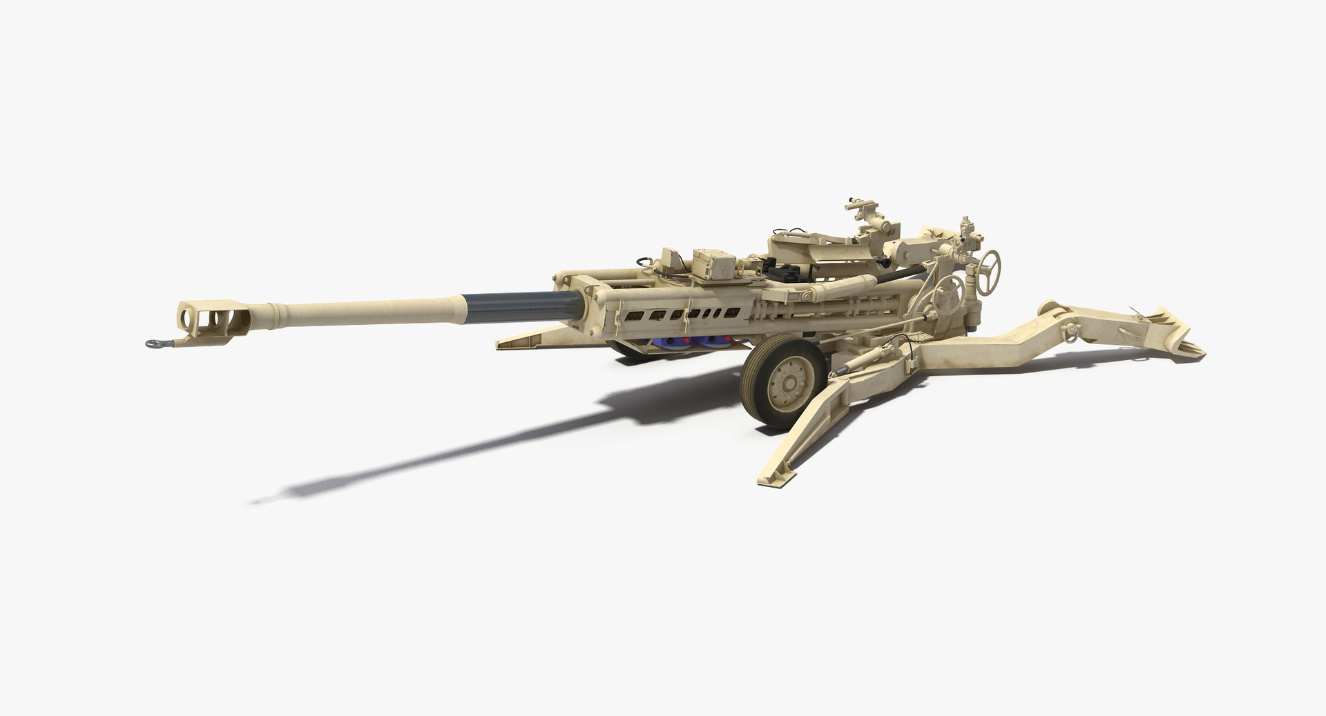3D M777 Howitzer 155mm Desert Model - TurboSquid 1325781