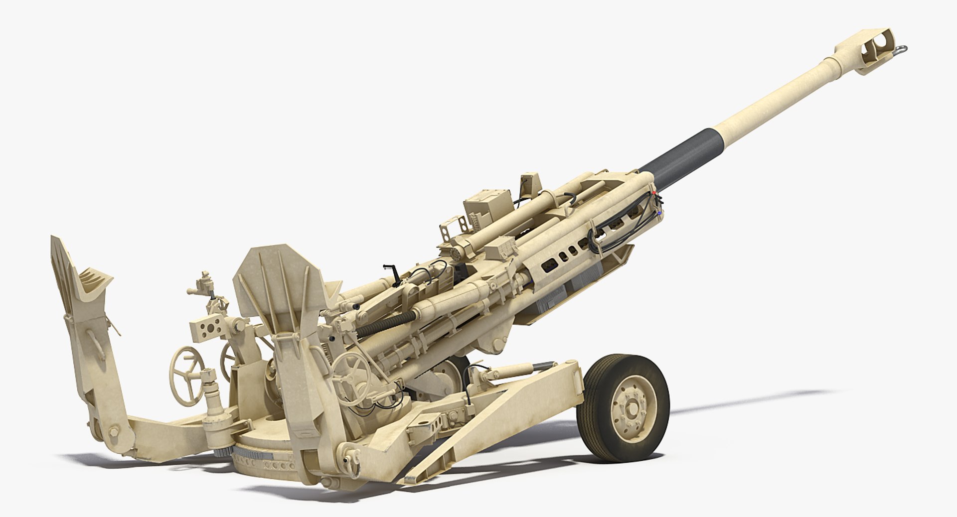 3D M777 Howitzer 155mm Desert Model - TurboSquid 1325781