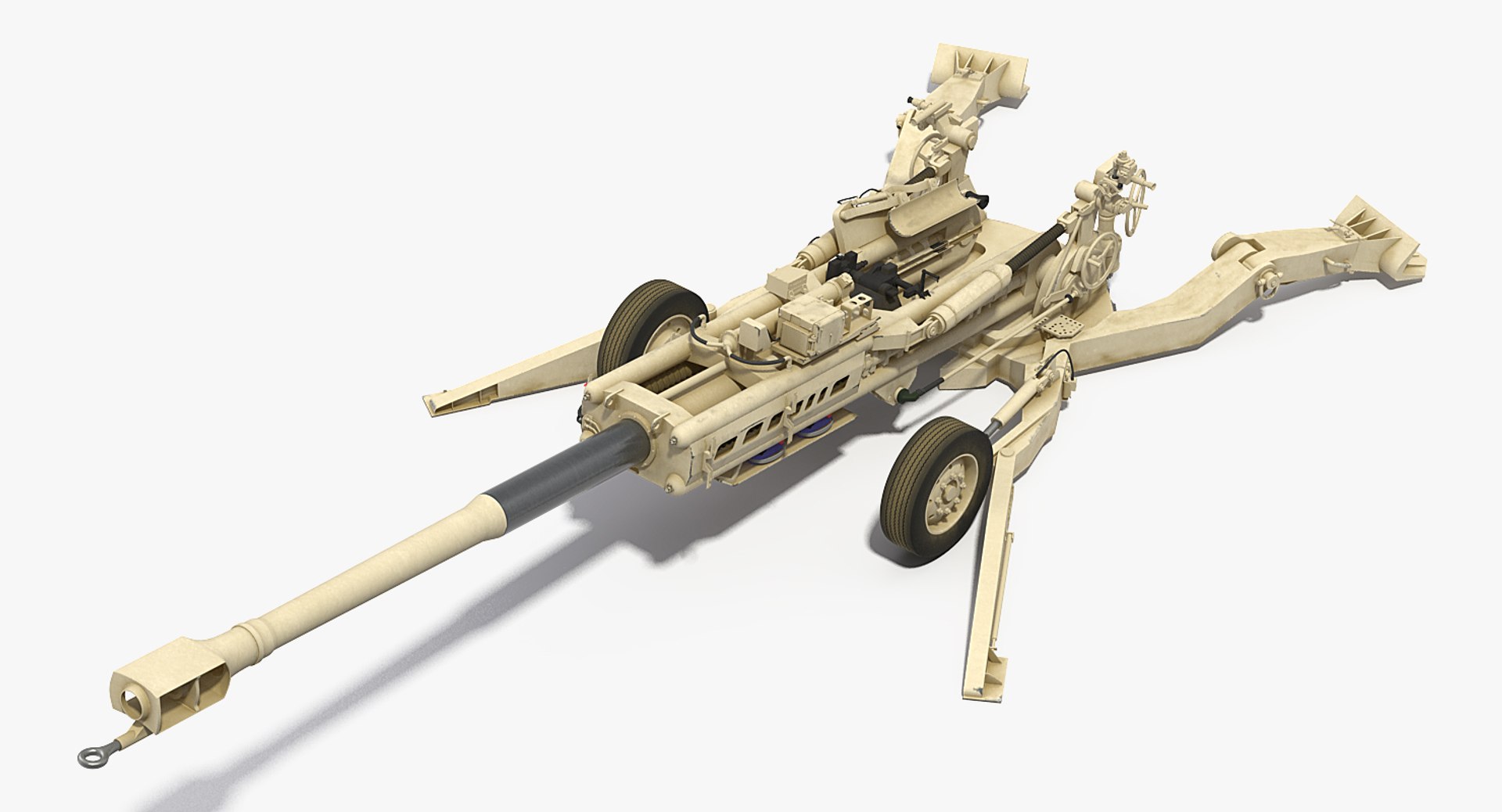 3D m777 howitzer 155mm desert model - TurboSquid 1325781