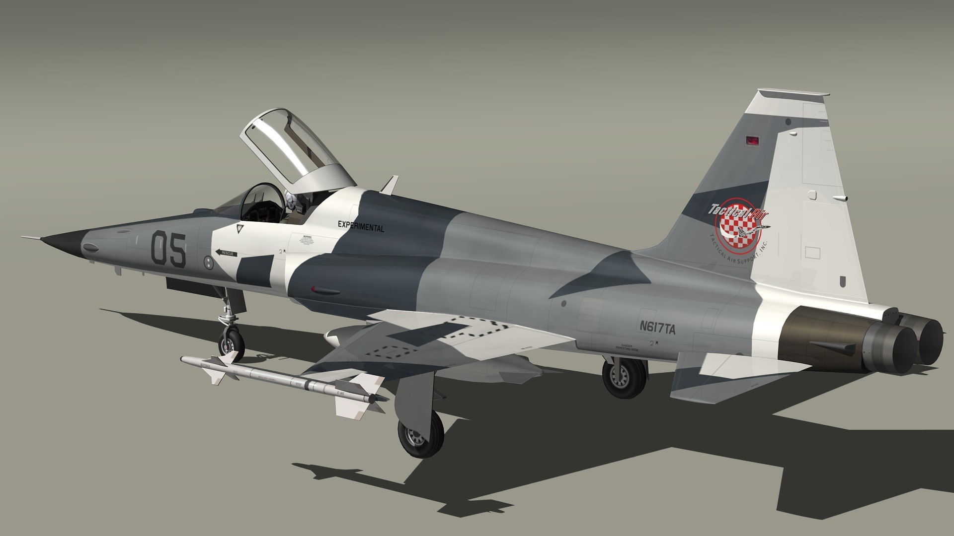 Northrop F5E Tiger II 3D - TurboSquid 2064142
