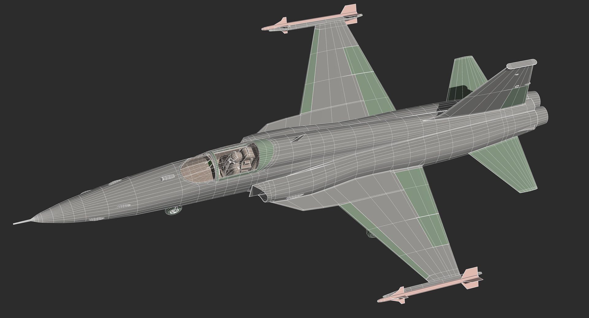 Northrop F5E Tiger II 3D - TurboSquid 2064142