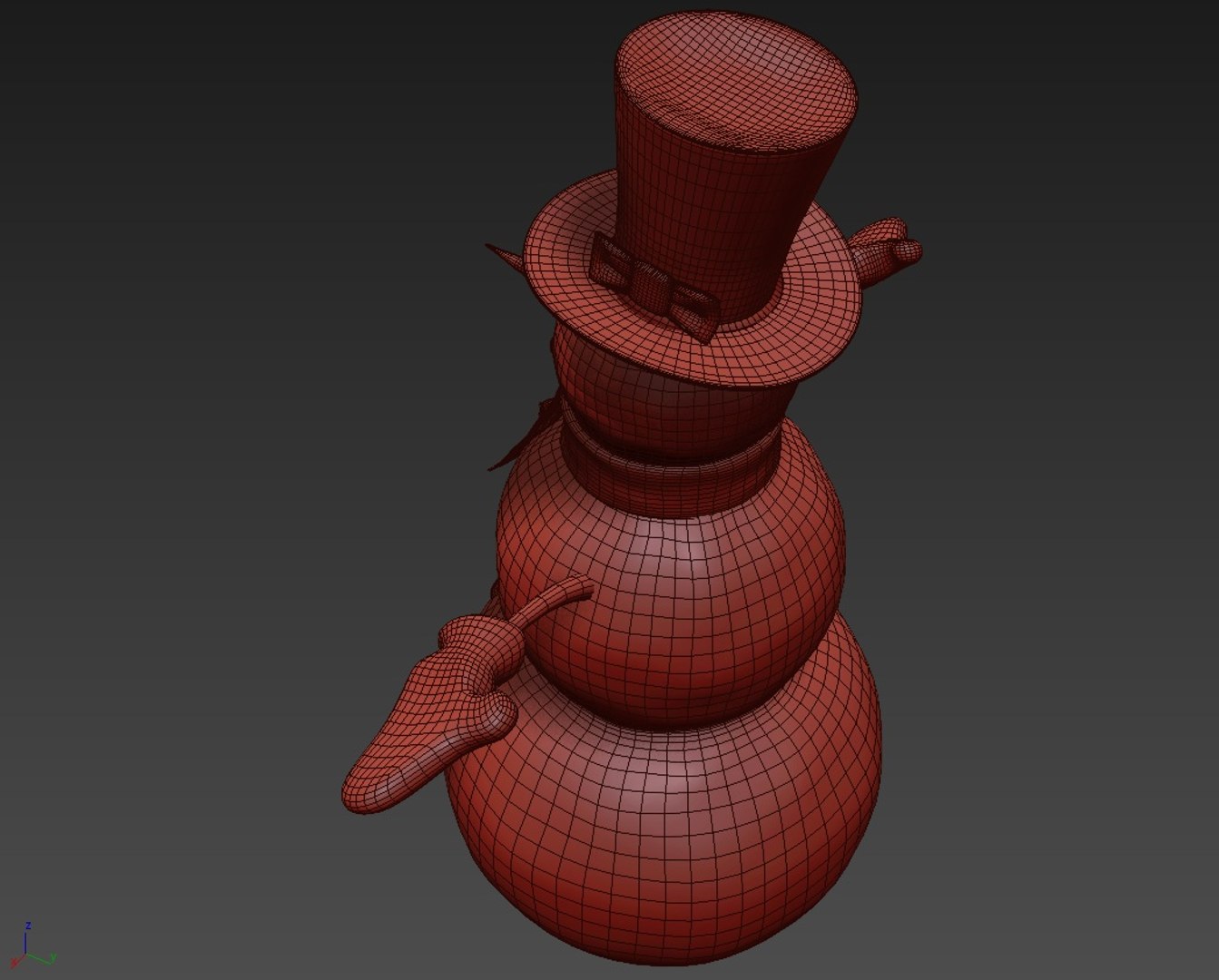 Snowman Snow 3D Model - TurboSquid 1481568