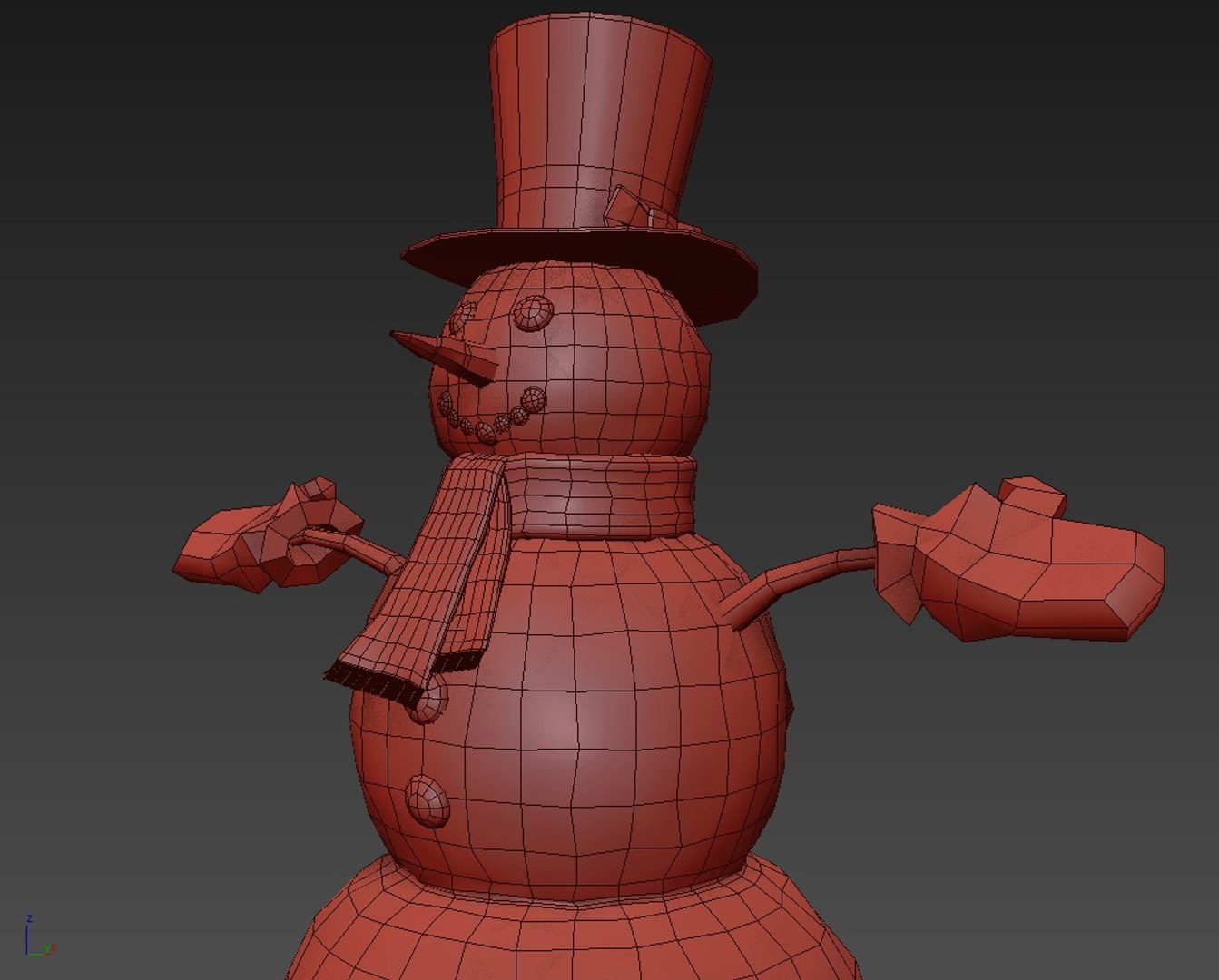 Snowman Snow 3D Model - TurboSquid 1481568