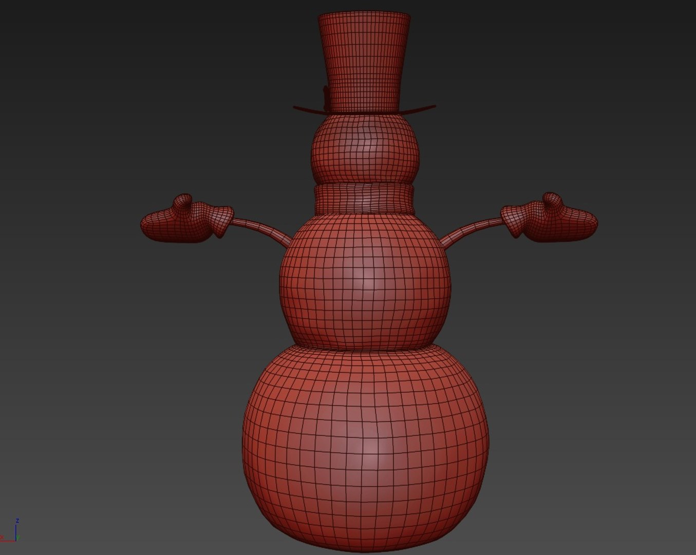 Snowman Snow 3D Model - TurboSquid 1481568