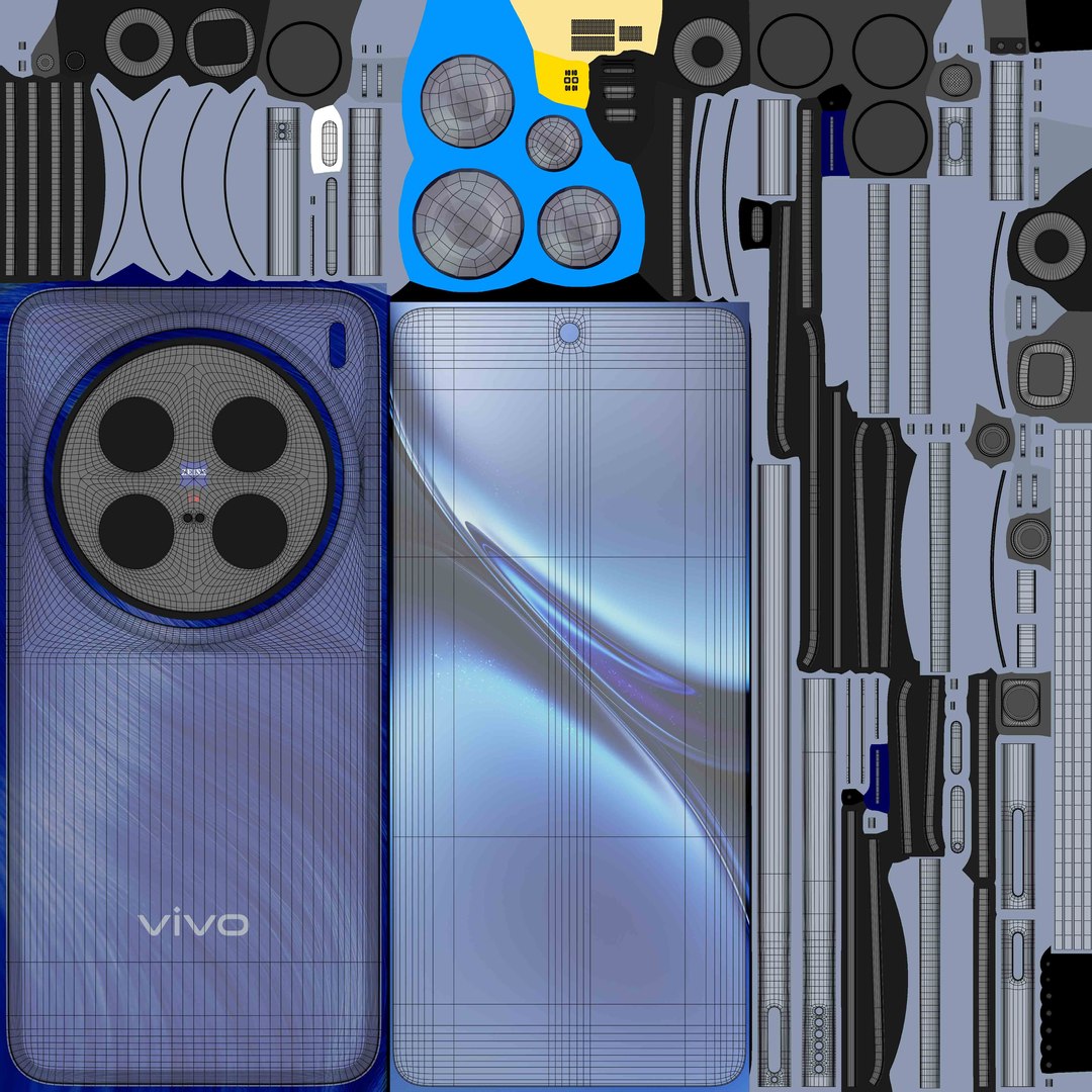 Vivo X200 Pro Blue 3D Model - TurboSquid 2358546