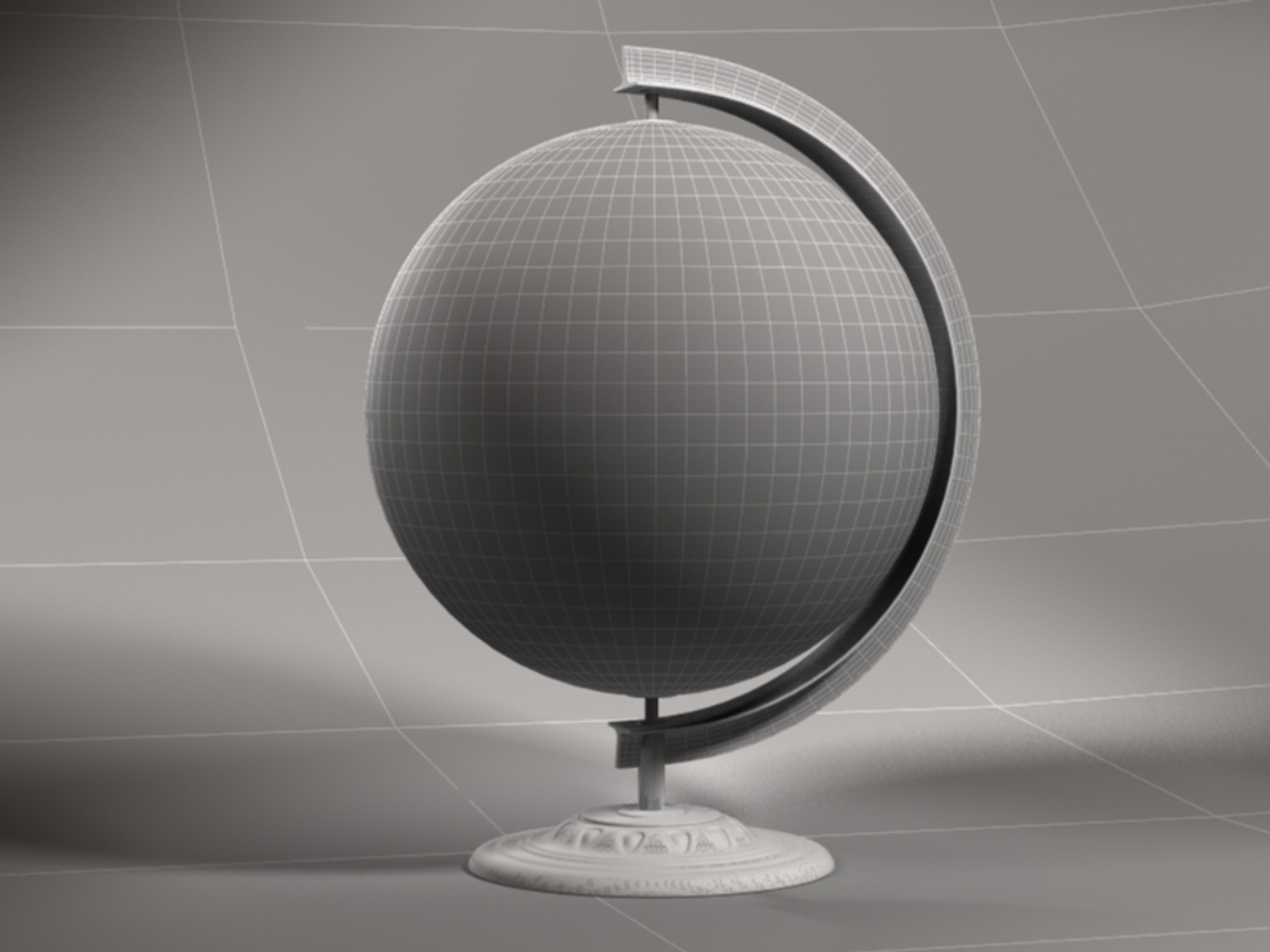 3d vintage globe model