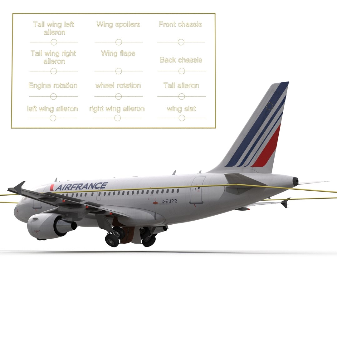 3d airbus a318 air france