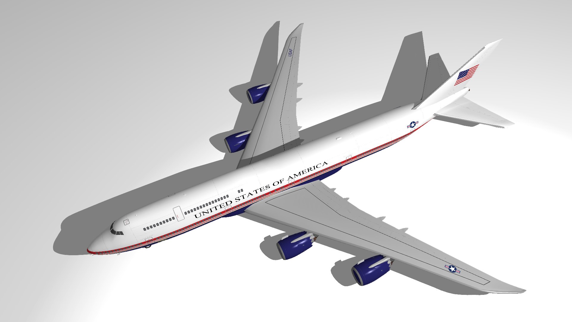 3D Boeing 747-8i Air Force One New Model - TurboSquid 2283577