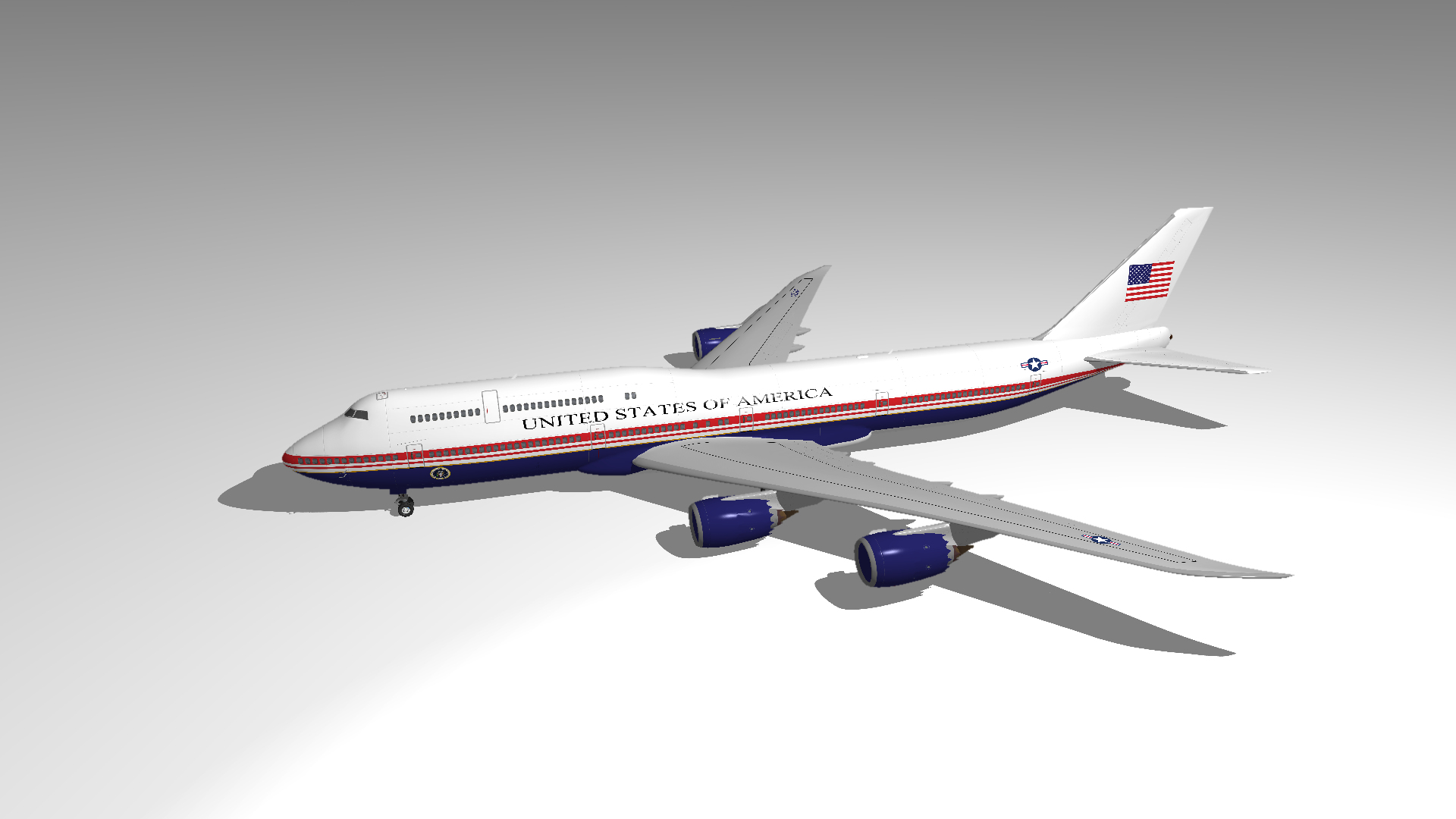 3D Boeing 747-8i Air Force One New Model - TurboSquid 2283577