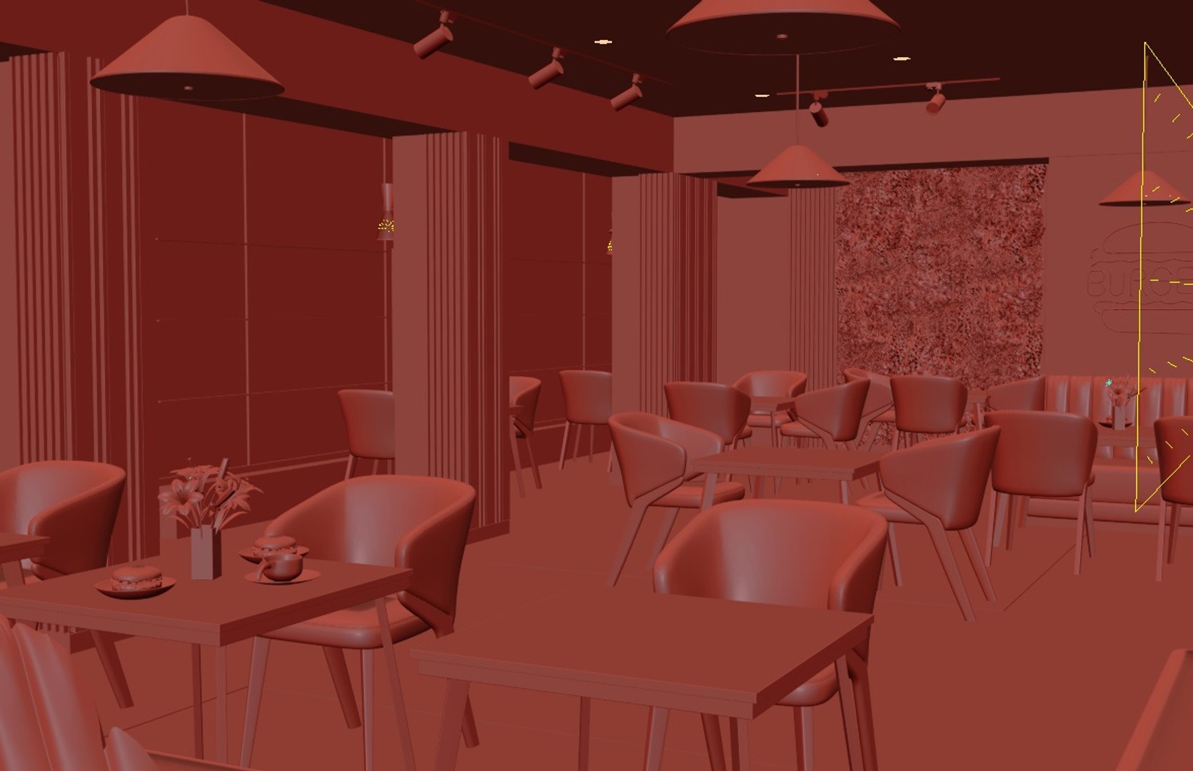 Burger Restaurant Model - TurboSquid 2302645