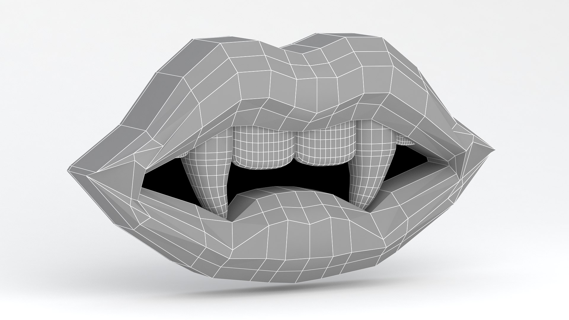 3D Model Vampire Red Lips - TurboSquid 2436157