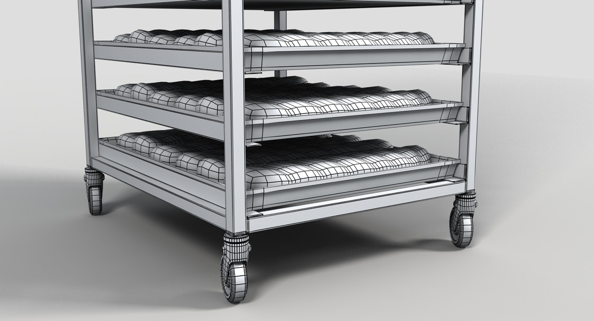 3d Obj Commercial Bread Rack