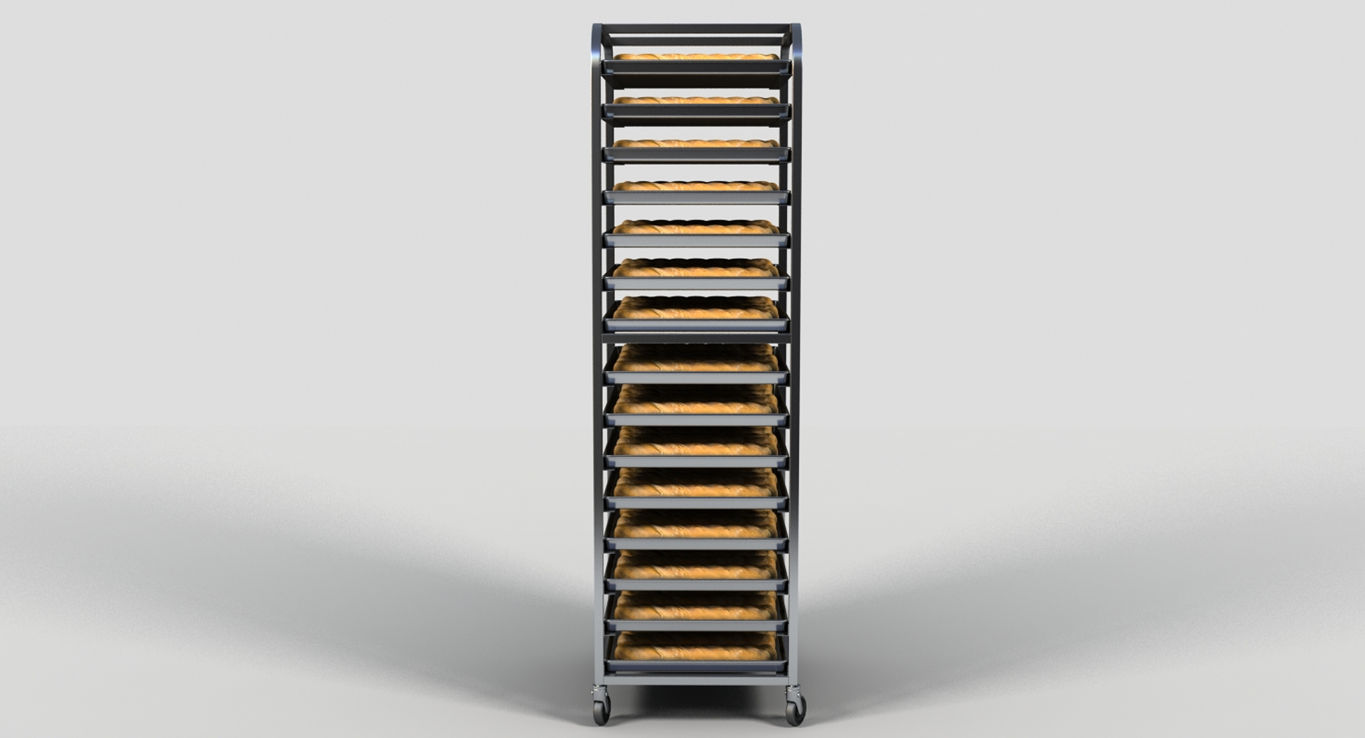 3d obj commercial bread rack