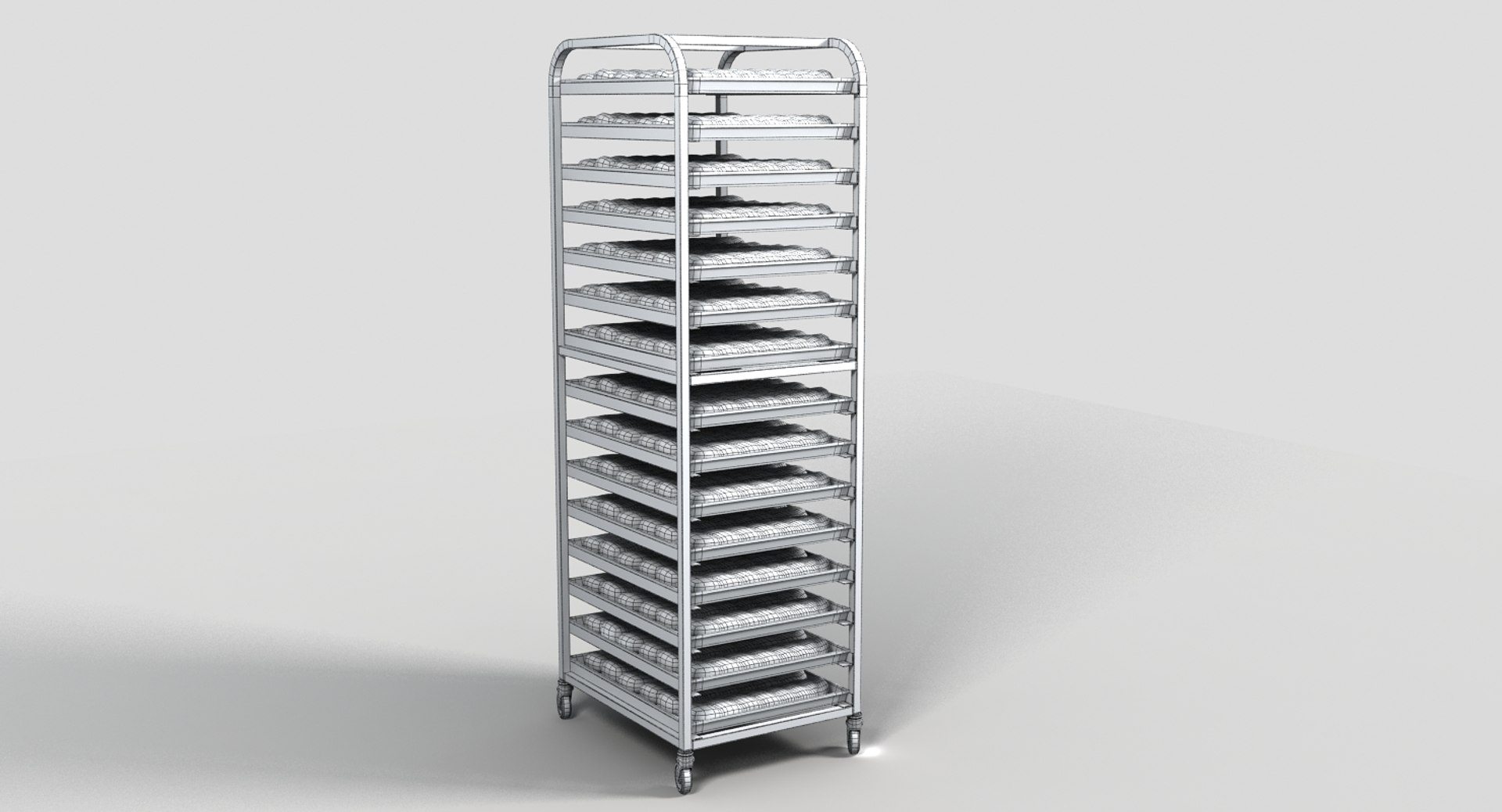 3d Obj Commercial Bread Rack