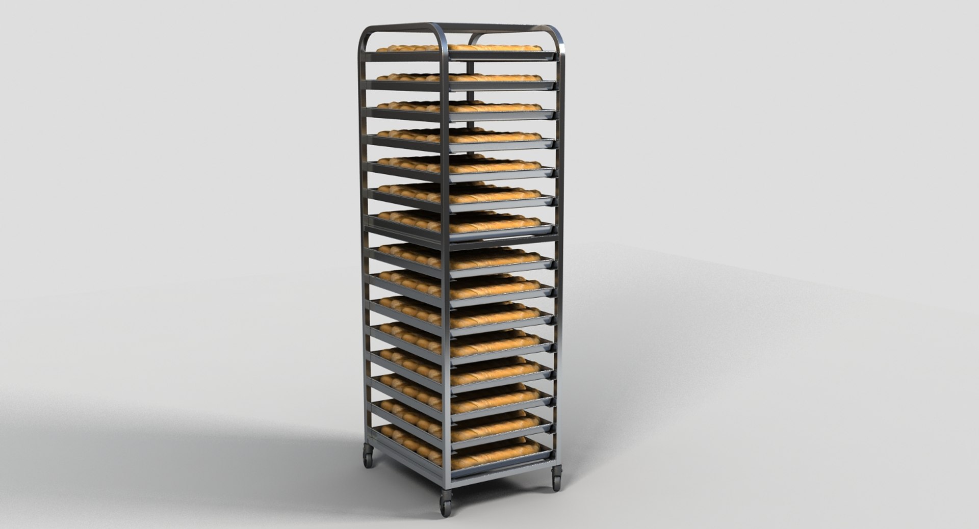 3d Obj Commercial Bread Rack