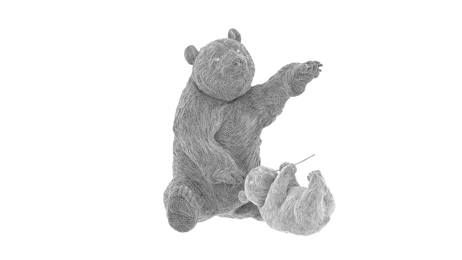 3D Pandas Statue - TurboSquid 1832330