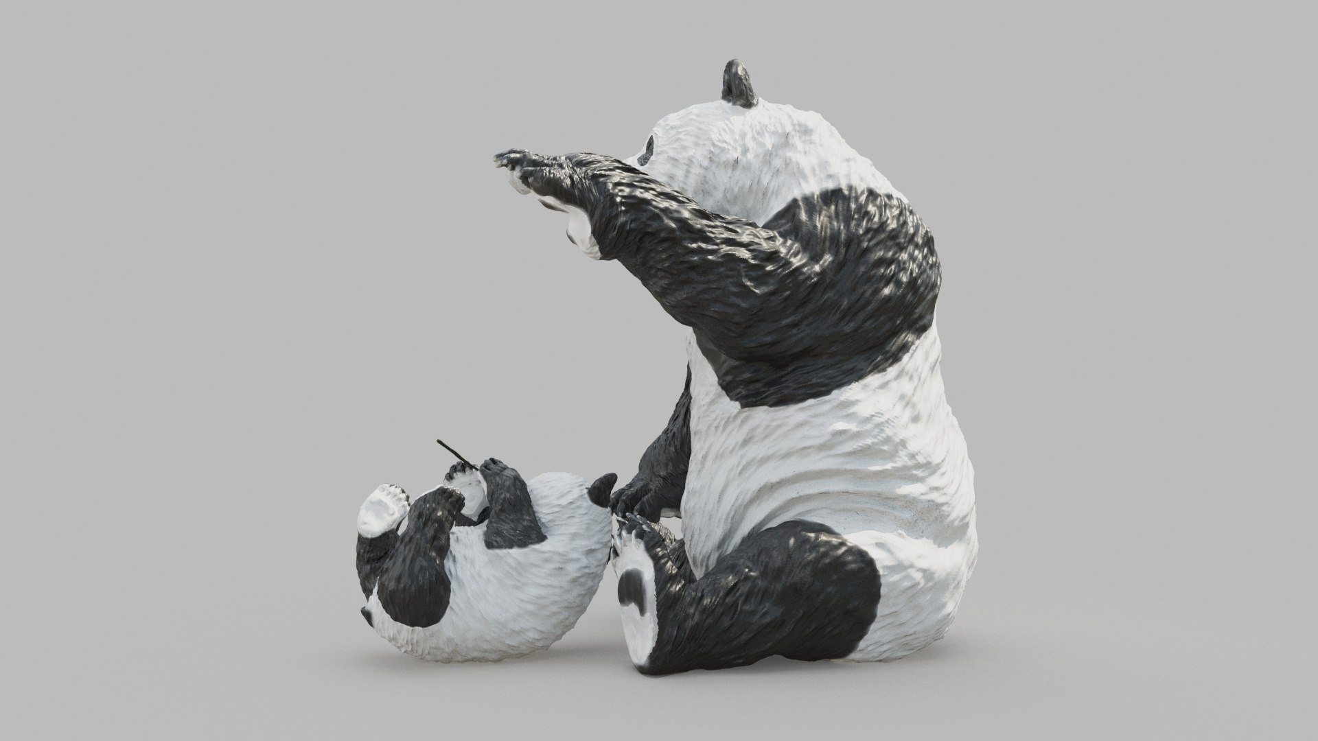 3D Pandas Statue - TurboSquid 1832330