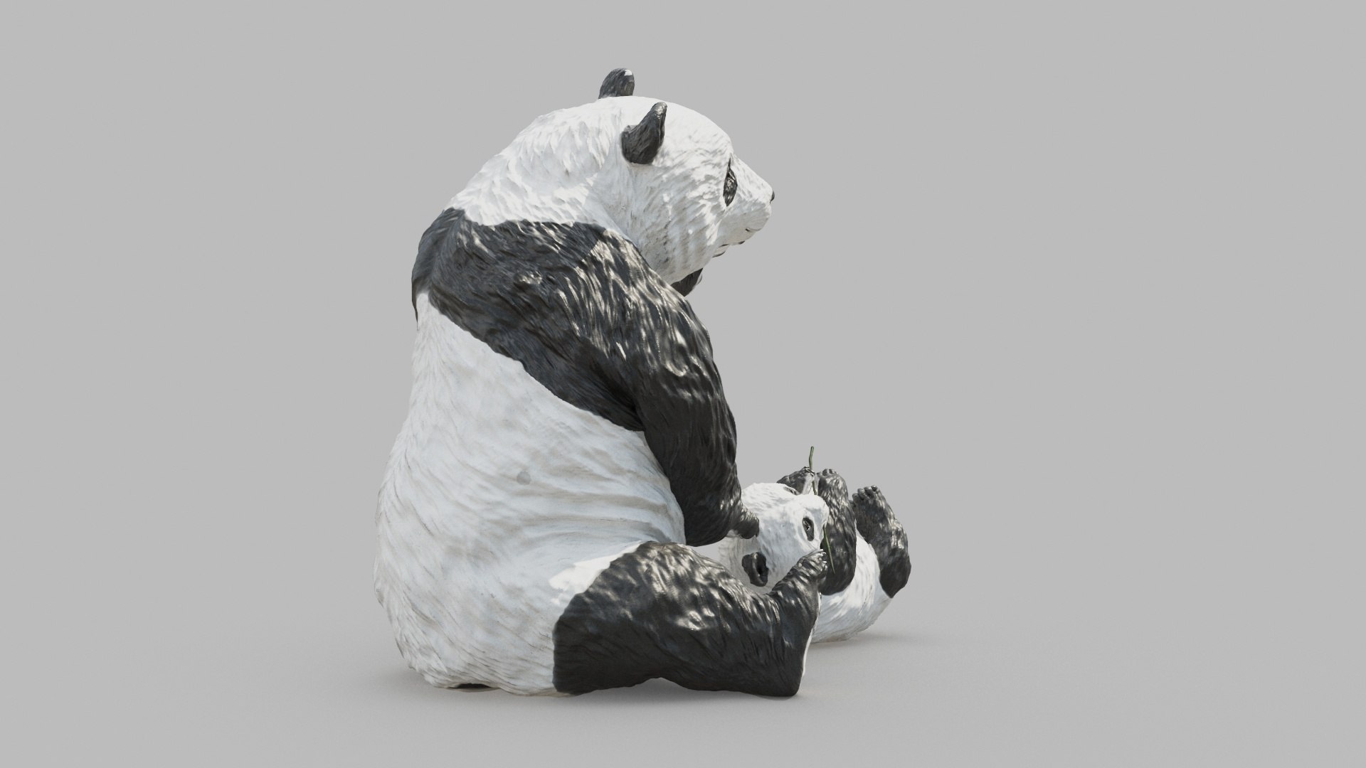 3D Pandas Statue - TurboSquid 1832330