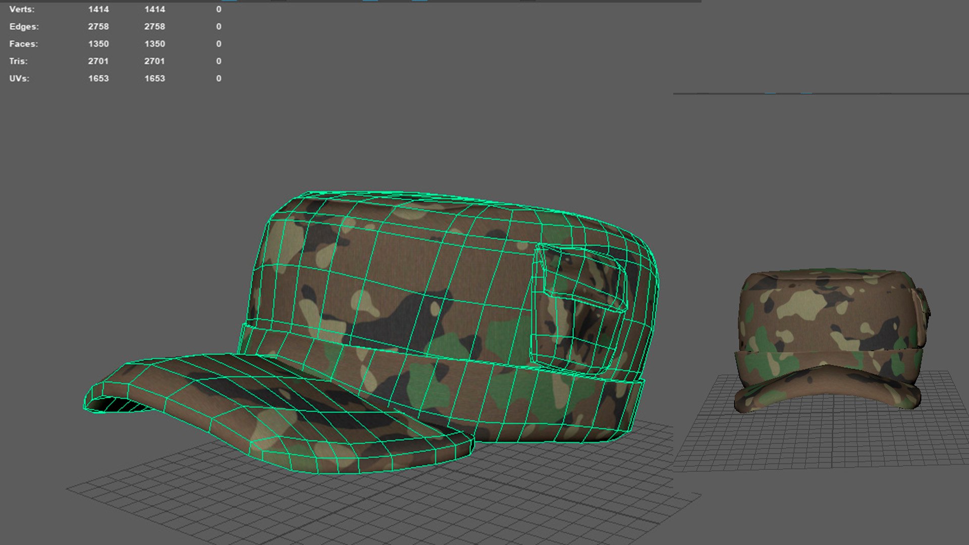 3D Military Hat 3 Model - TurboSquid 2391773