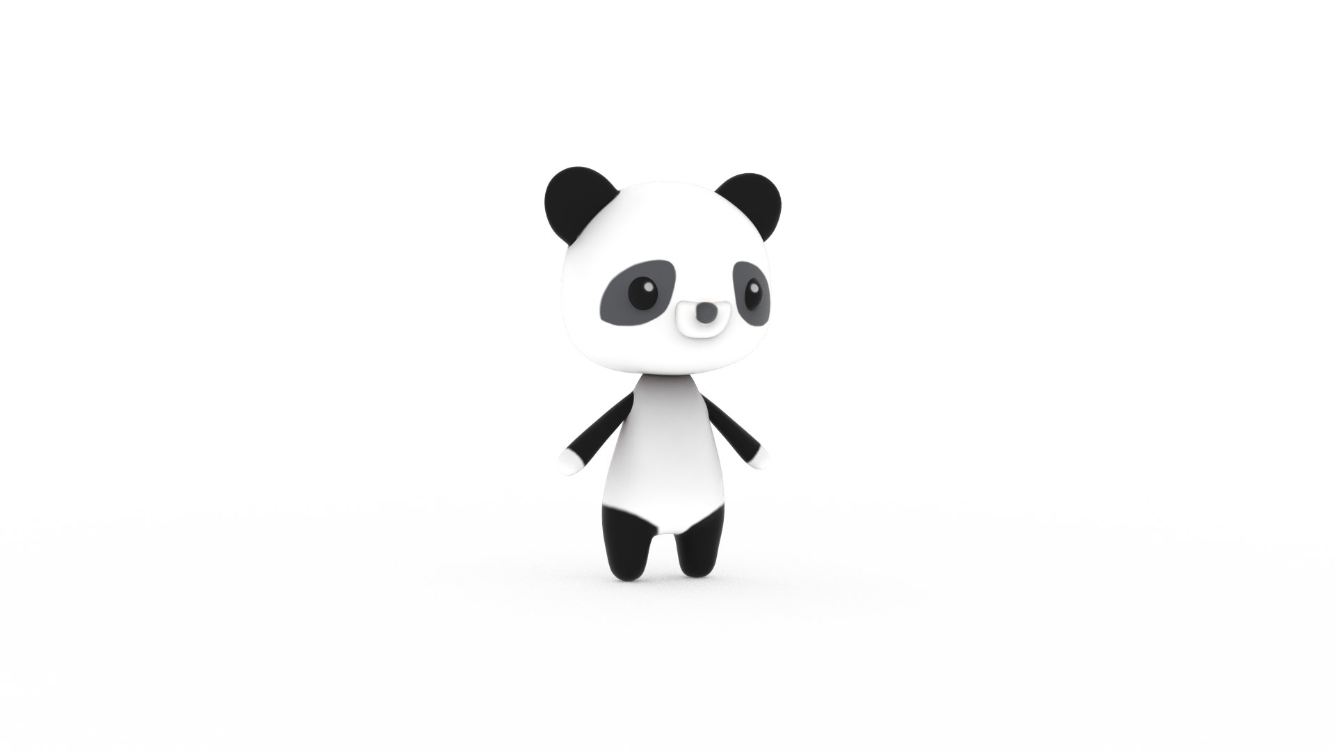 3D Cartoon Panda V002 Character Model - TurboSquid 2101805