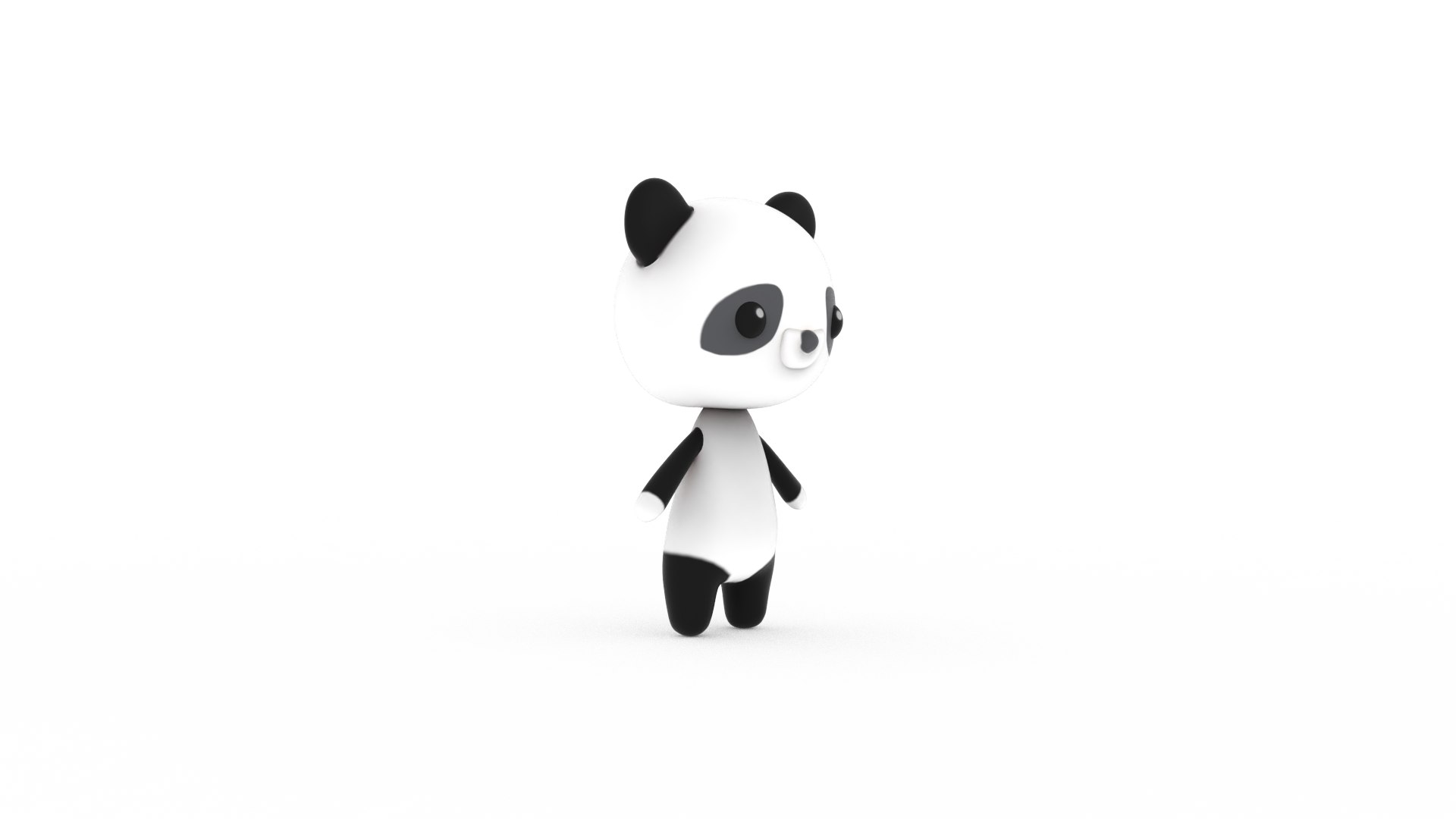 3D Cartoon Panda V002 Character Model - TurboSquid 2101805