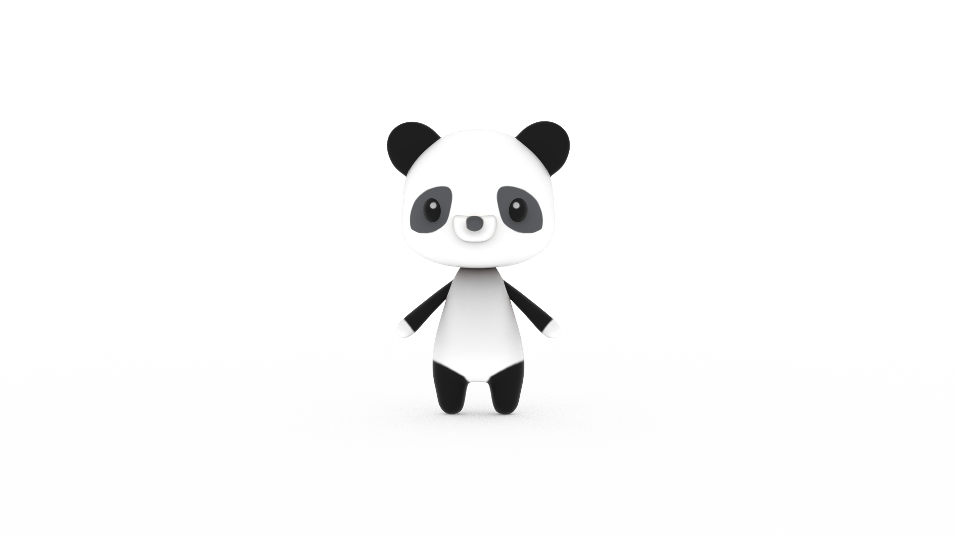 3D Cartoon Panda V002 Character Model - TurboSquid 2101805